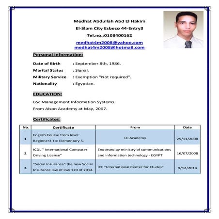 My Curriculum vitae | PDF | Computing | Technology & Computing
