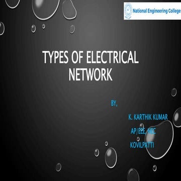 Types of Electrical Network - 2020 | PPTX