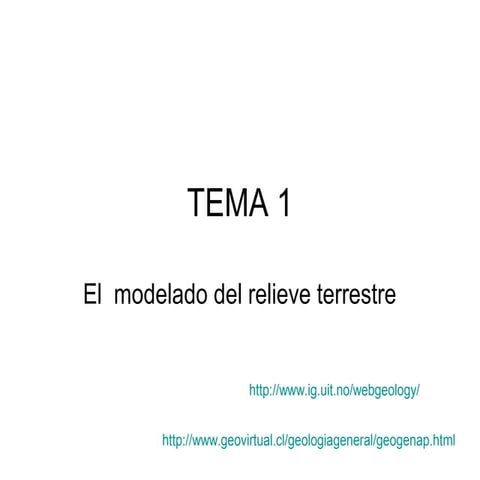 01 El modelado del relieve terrestre | PPT | Geology | Science
