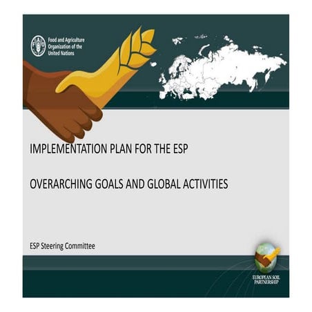 ESP Implementation Plan: Overarching Goals and Global Activities | PPT
