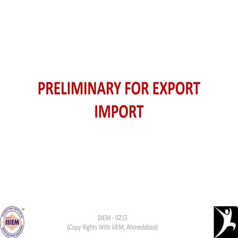 EXPORT IMPORT BASICS | PPSX