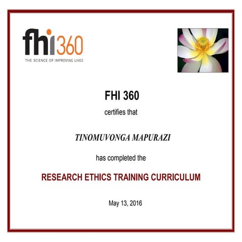 RETC_Certificate TINO | PPT