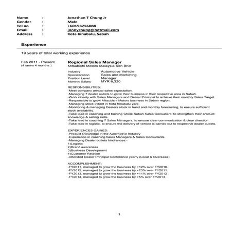 Jonathan Chung CV | PDF