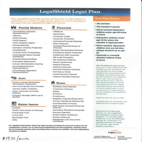 Legal Shield Sheet | PDF
