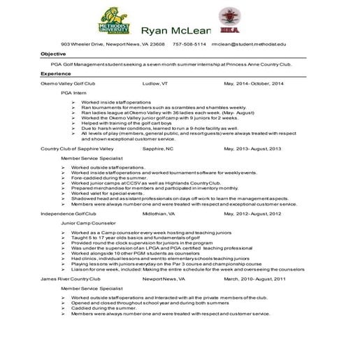 Ryan McLean Resume | DOCX