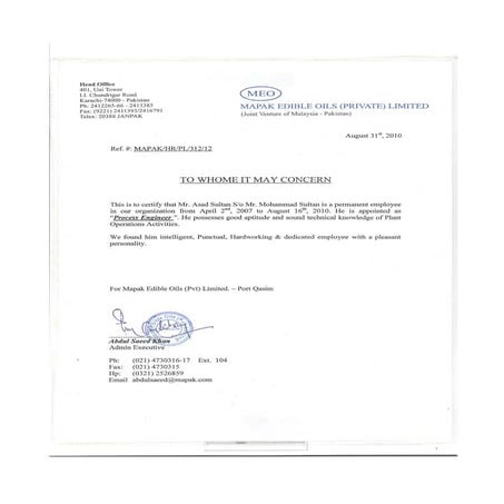 Experience letter | PDF