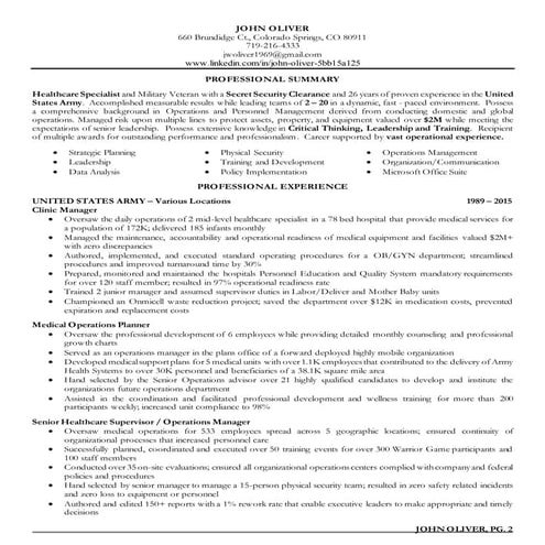 Resume_John Oliver | PDF