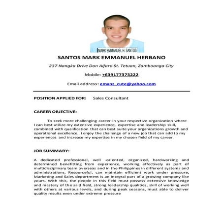 Mark Santos CV | DOCX