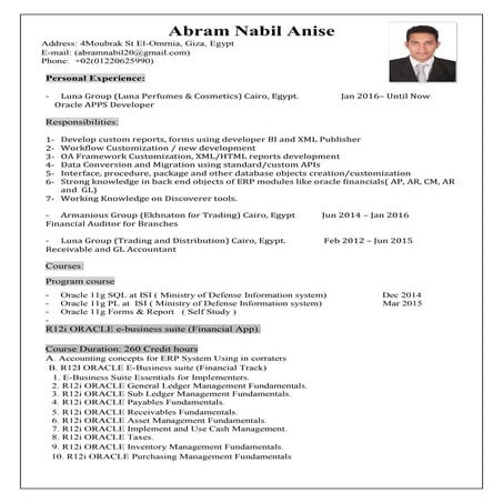 ebram nabil(C.V-Certificates) | PDF