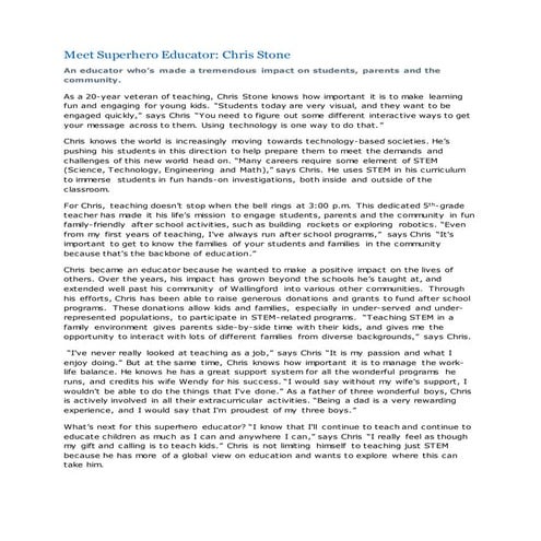 Chris' write-up | DOCX | Education