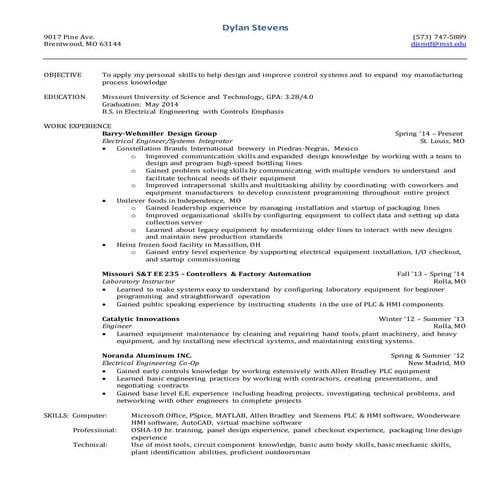 Resume - Dylan Stevens 30APR2016 | PDF