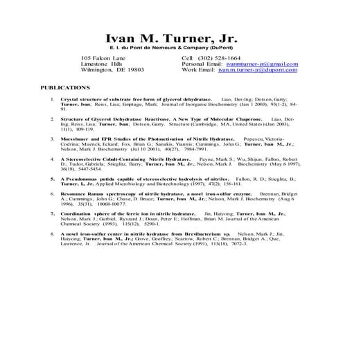 Ivan_Turner_Publications_Training_References | PDF