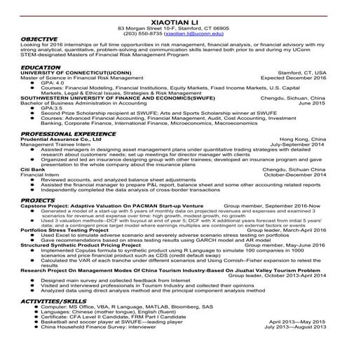 CV Template_Resume_Major Economics and Management_Career and Job ...