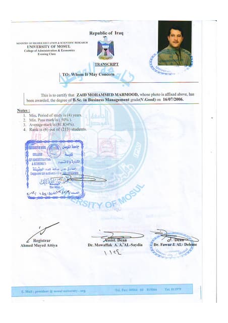 M.Sc Transcript | PDF