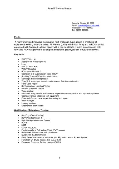 Sherwin Falcon resume | PDF