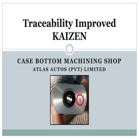 Kaizen - Case Bottom Machining | PPT