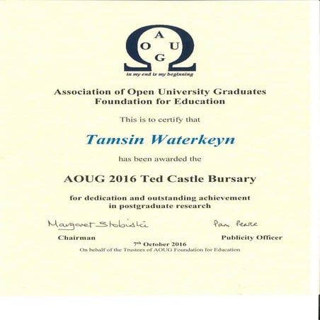 AOUG certificate | PDF