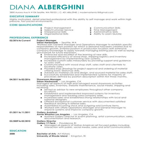 Diana Alberghini Resume (1) | PDF