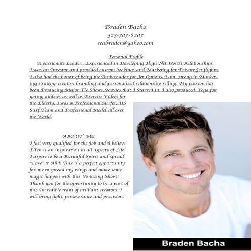 About (jeff callender) Ariza Talent and Modeling Agency | PPTX