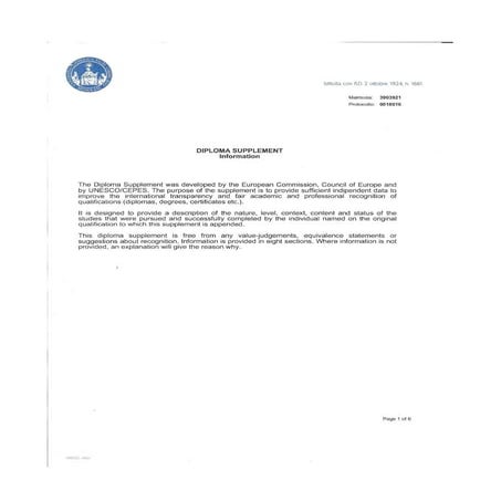 DIPLOMA SUPPLEMENT | PDF