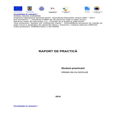 Raport_practica_IMPULS_ Grama Silviu gr737 | DOC