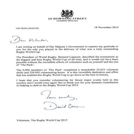 RUGBY 2015 VOLUNTEER LET_001 | PDF