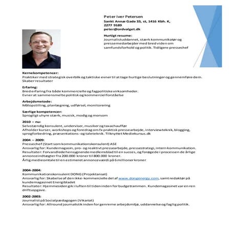 Komprimeret CV | PDF