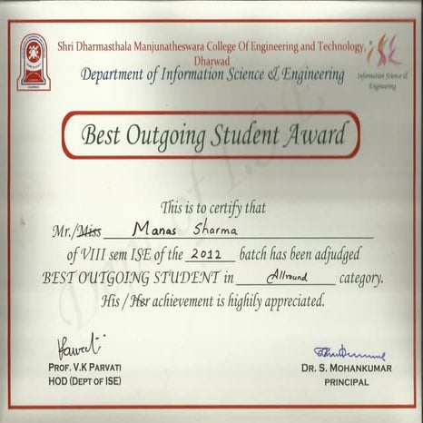 best outgoing student | PDF