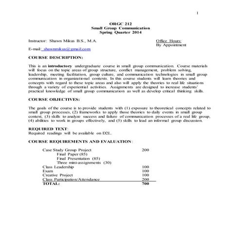 Syllabus sample | PDF