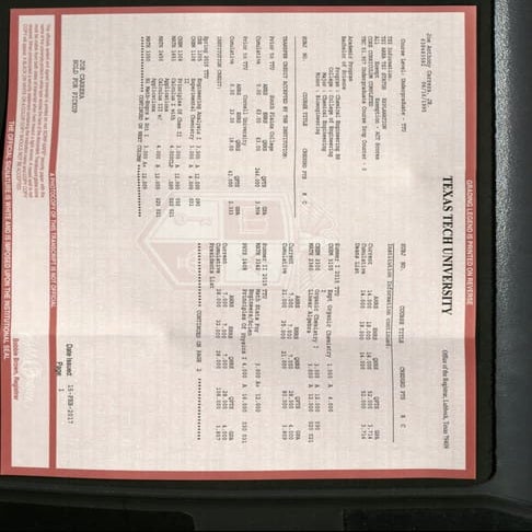 Transcript Scan | PDF