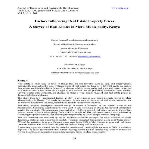 4 factors influencing real estate 34-53 | PDF