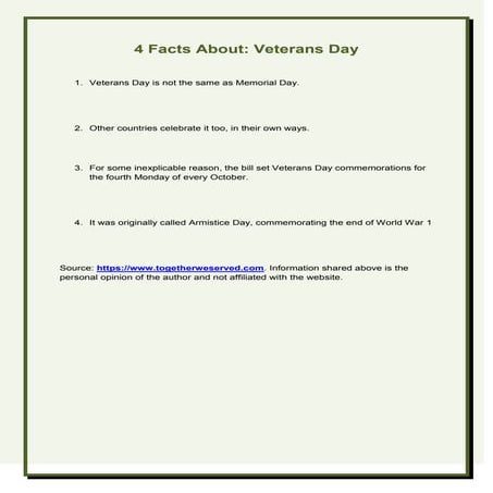 4 Facts About: Veterans Day | PDF