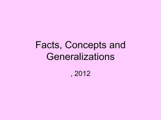 Generalization and types | PPT | Science