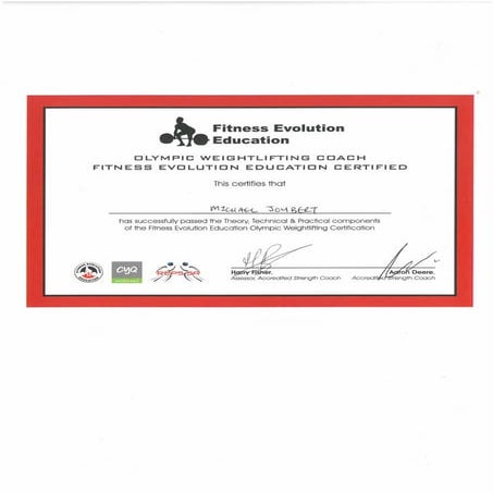 Olympic Weightlifting Coach Certificate | PDF