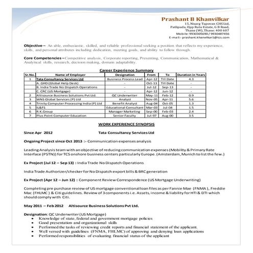 Prashant B Khanvilkar Updated | DOCX