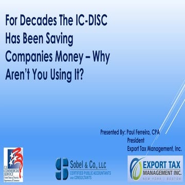 How You Can Benefit From an IC-DISC | PPT