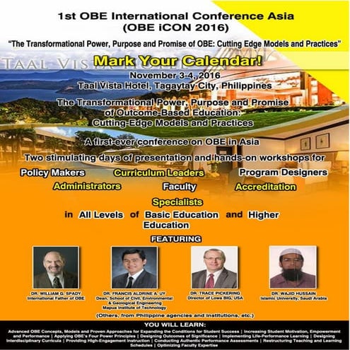 OBE POSTER, BROCHURE, & PROGRAM FLOW (4) | PDF | Educational Assessment | Education