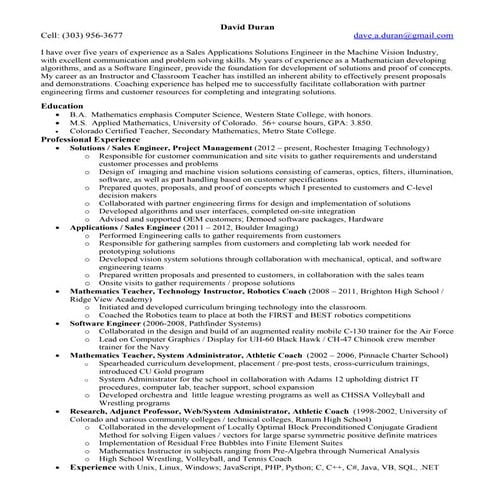 David Duran Resume 2016 | PDF
