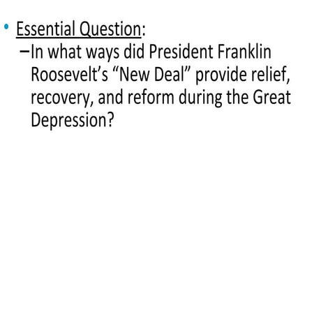 4 fdr and the new deal | PPT
