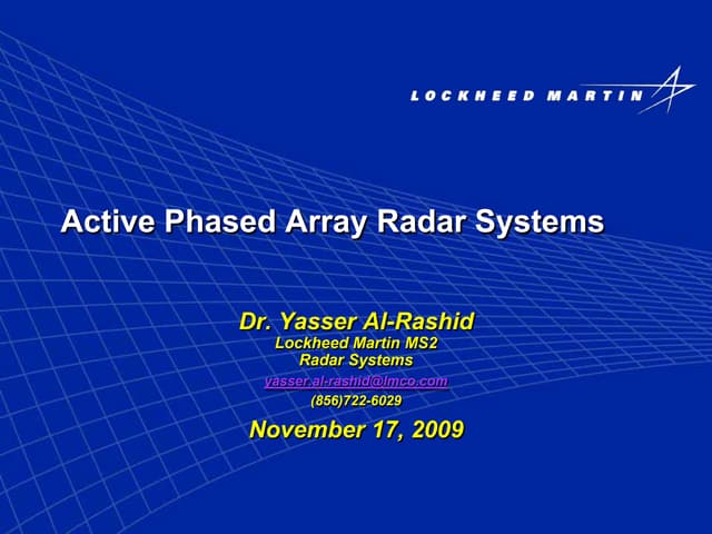 Monopulse tracking radar | PPT
