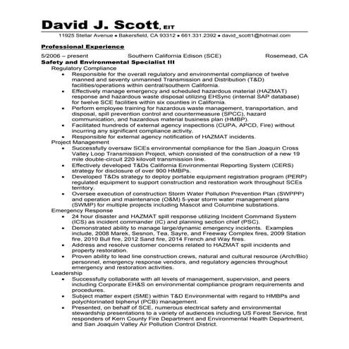 Environmental Manager | PDF