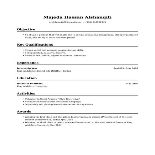 Majeda H Al-Shanqiti | PDF