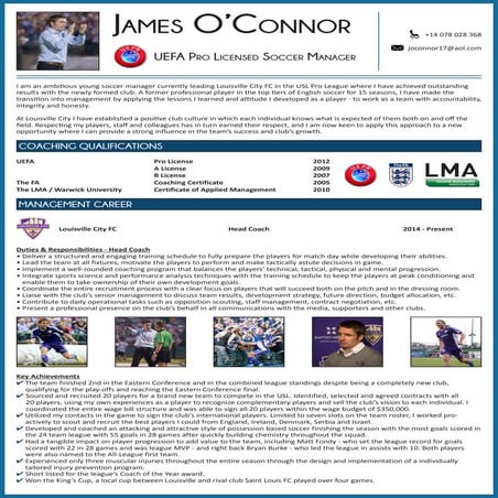 James O'Connor CV | PDF