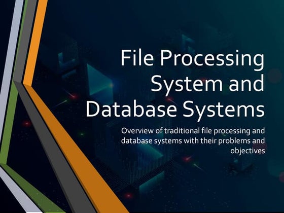 RAKSHA SAGAR presentation on processing of traditional file management ...