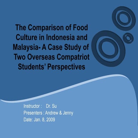 Food and Culture Research Proposal | PDF