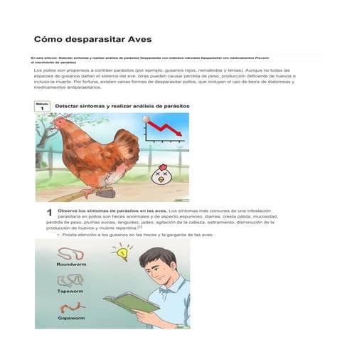 formas de desparasitar aves | PDF