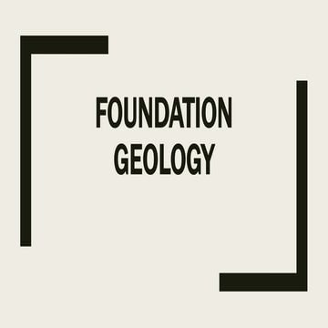 4 foundation geology | PPTX