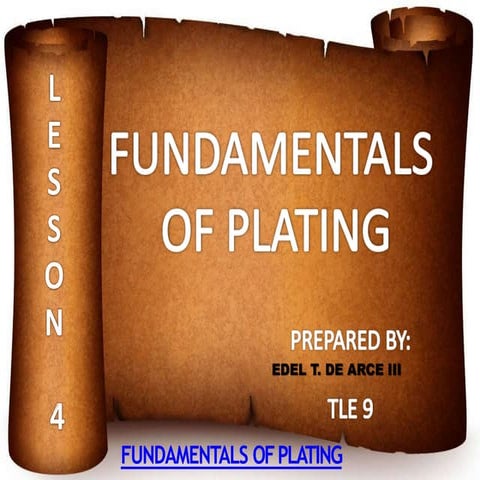 4 fundamental of plating GR9 | PPTX | Cooking | Food & Drink