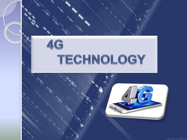 presentation on 4g technology | PPTX