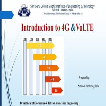 4G & VOLTE : Introduction and Comparison | PPTX
